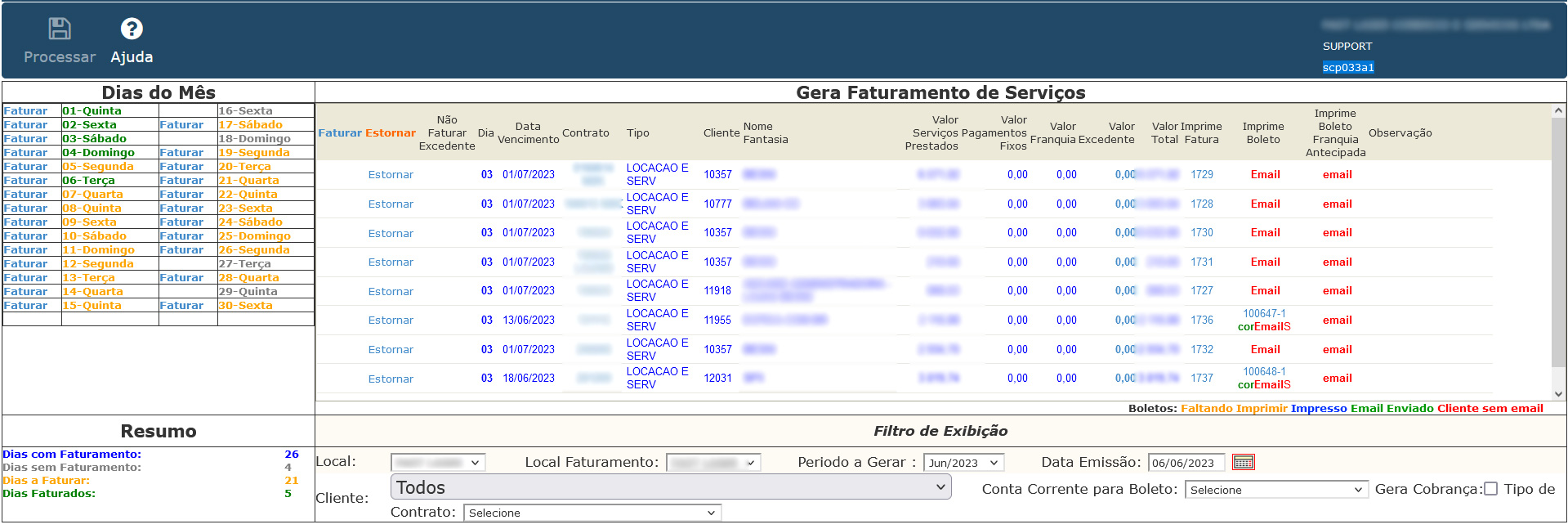 Sistema para Gestão de Contratos - ERP Brascomm