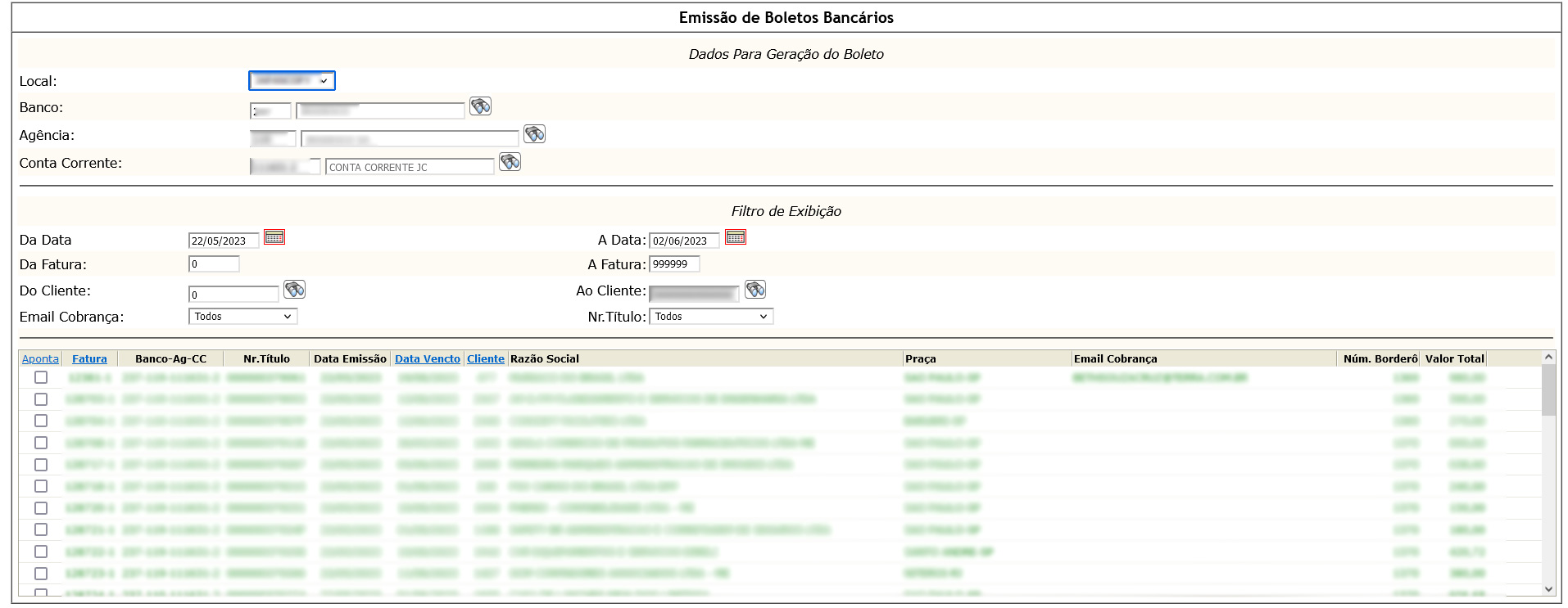 Sistema para Gestão de Faturamento - ERP Brascomm